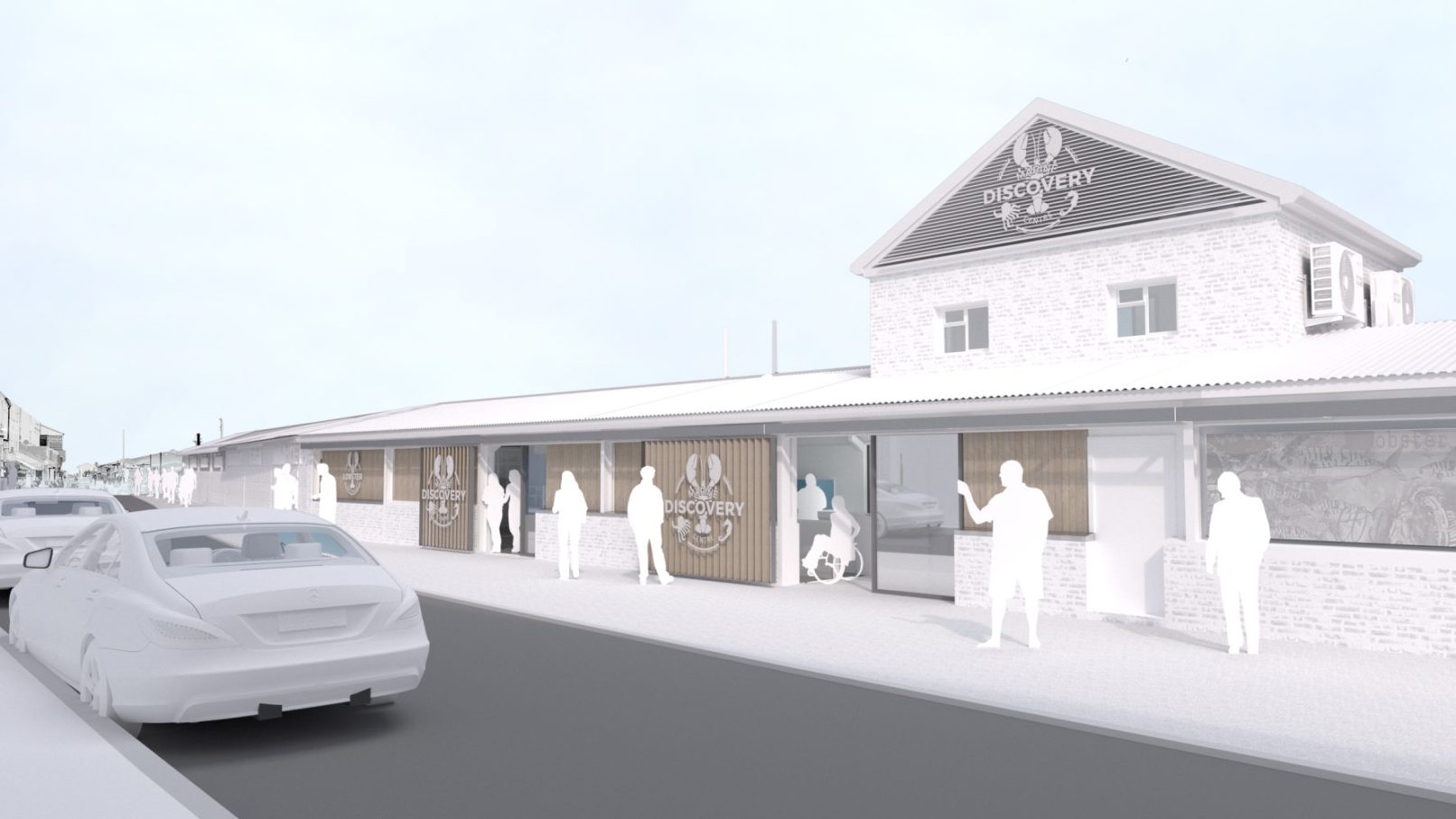 Whitby Lobster Hatchery. Phase 1 Works Front View - Ian Hazard Architect